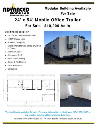 Used Modular Buildings for Sale or Lease