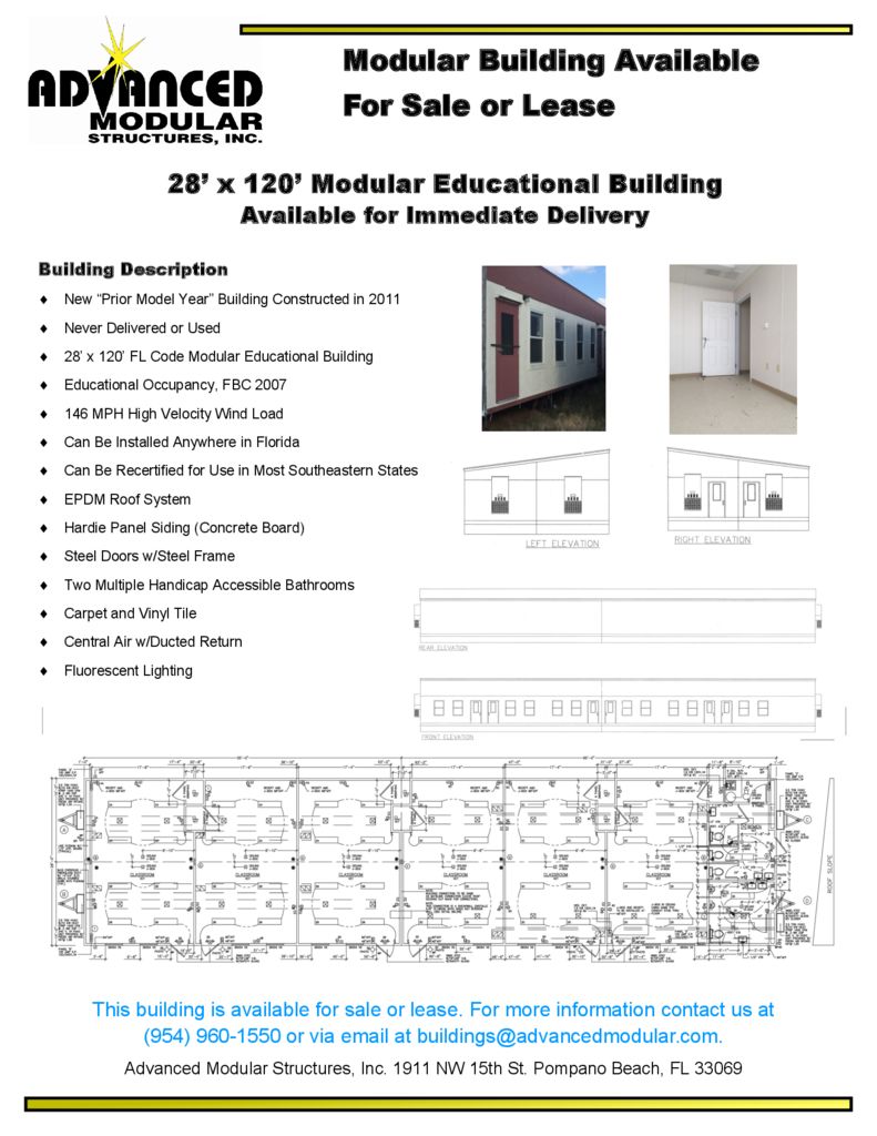 Used Modular Buildings for Sale or Lease